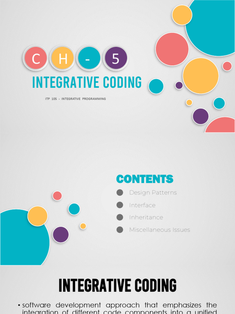 Integrative Coding and Design Patterns | PDF | Class (Computer Programming) | Method (Computer ...