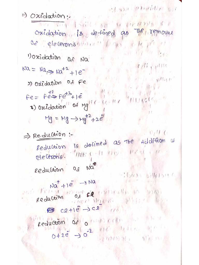 Oxidation &reduction | PDF