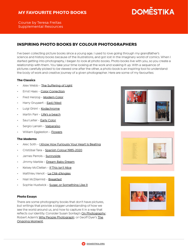 Inspiring Photo Books for Photographers | PDF