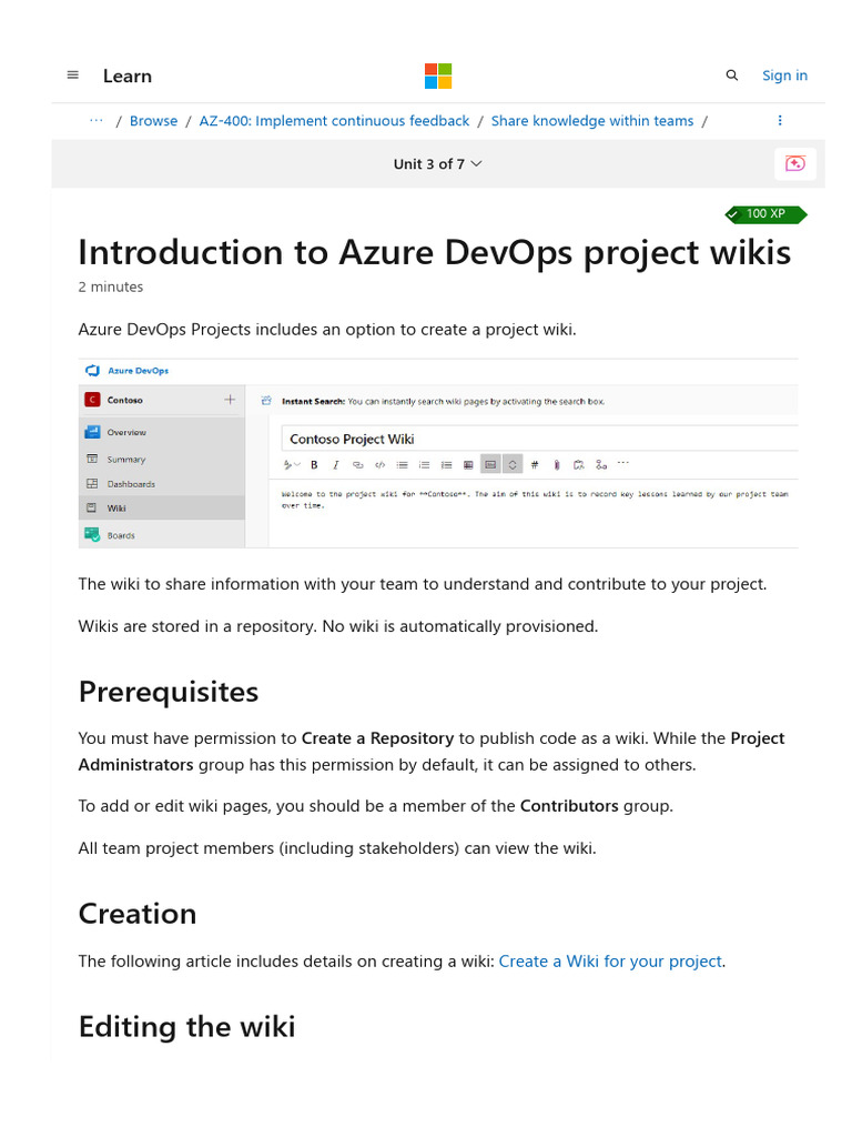 Az@400@share Knowledge Within Teams 3 Introd | PDF | Wiki | Software Engineering