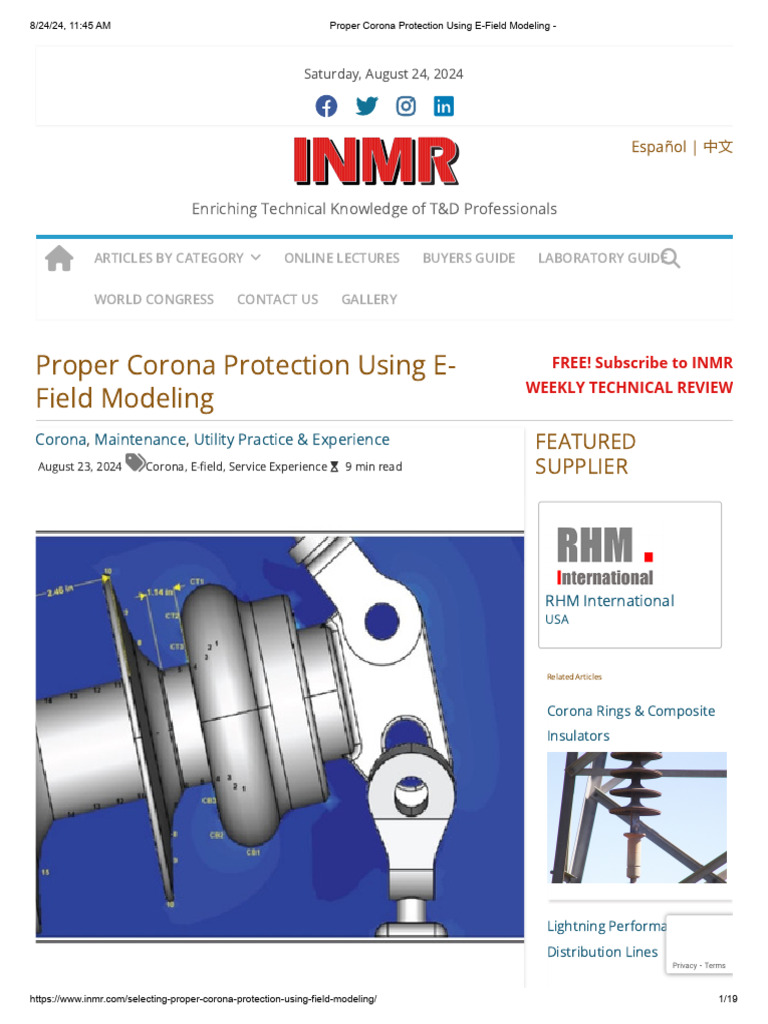 Proper Corona Protection Using E-Field Modeling | PDF | Insulator ...