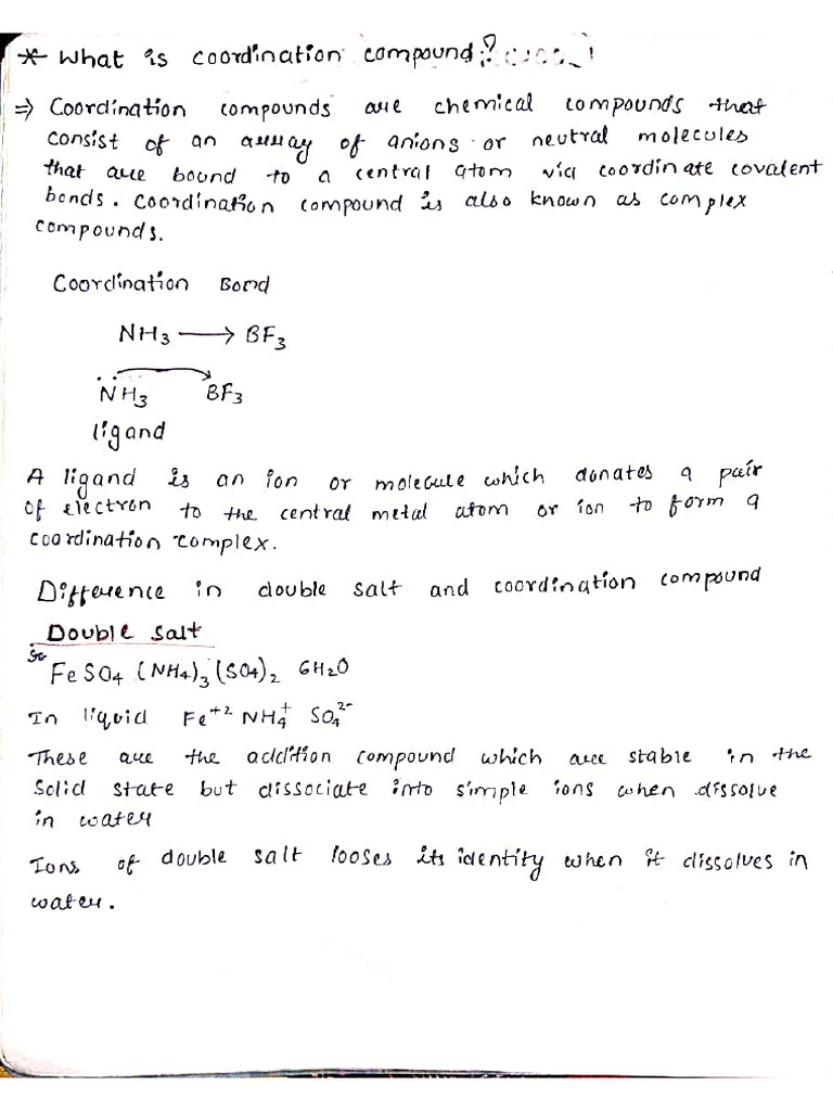 Coordination Compound | PDF