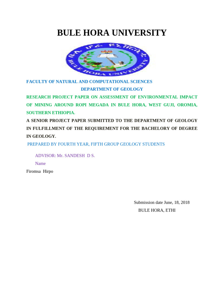 Environmental Impact of Mining in Bule Hora | PDF | Rock (Geology) | Mining