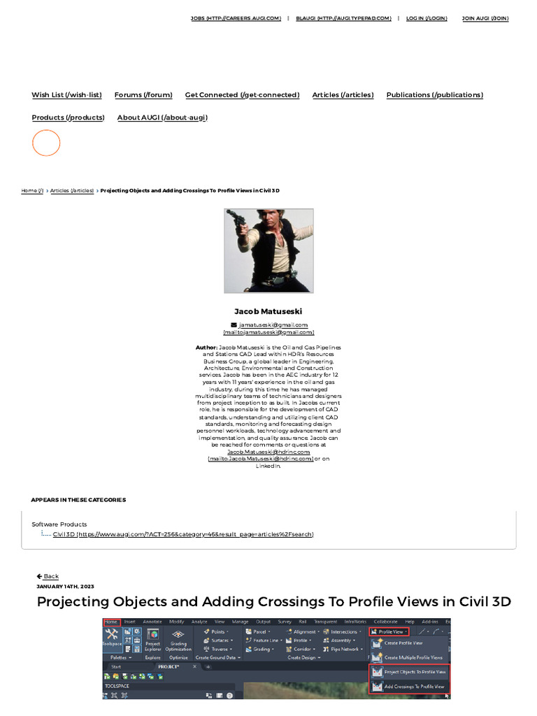 Projecting Objects in Civil 3D Profiles | PDF | Auto Cad