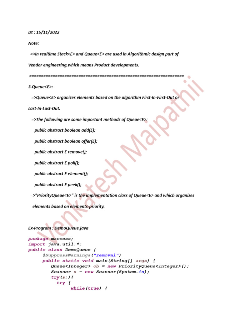 Class Running Notes From 15th To 19th Nov Pdf Method Computer Programming Software
