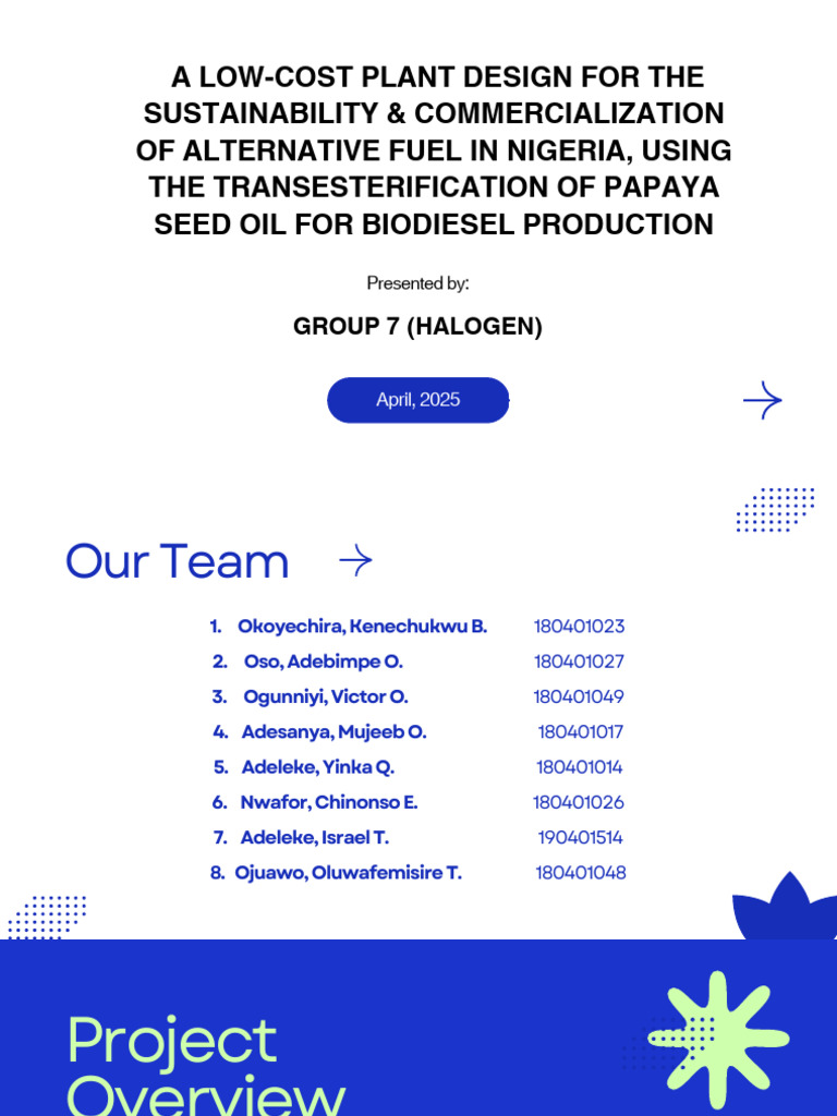 A Low-Cost Plant Design For The Sustainability & Commercialization of ...
