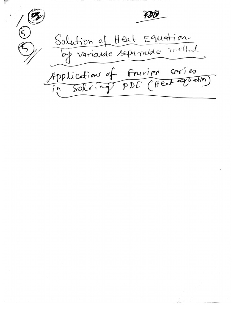4_Application of Fourier Series to Solve PDE(Heat Equation) | PDF