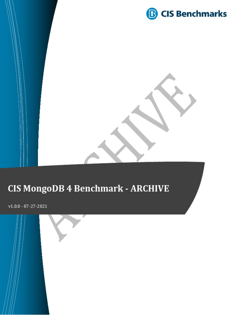CIS MongoDB 4 Benchmark v1 | PDF | Transport Layer Security | Mongo Db