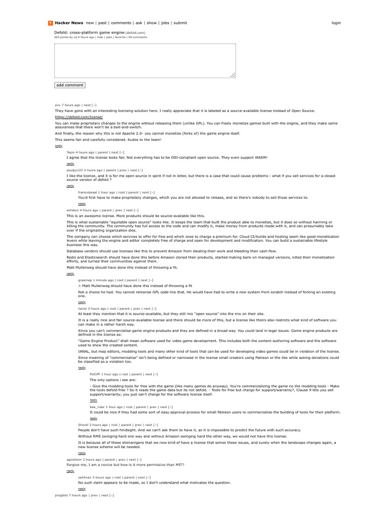 Defold Cross Platform Game Engine Hacker News Pdf Scripting Language Software Engineering