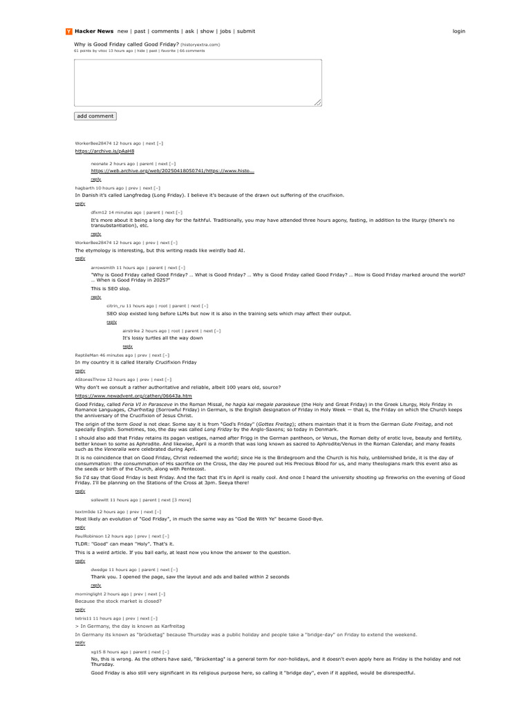 Why is Good Friday called Good Friday_ _ Hacker News | PDF | Easter ...