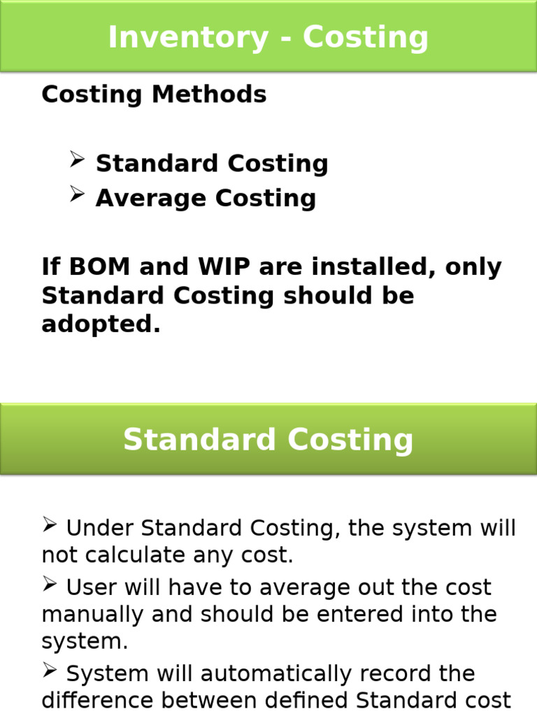 Oracle Inventory Costing | PDF | Cost | Expense