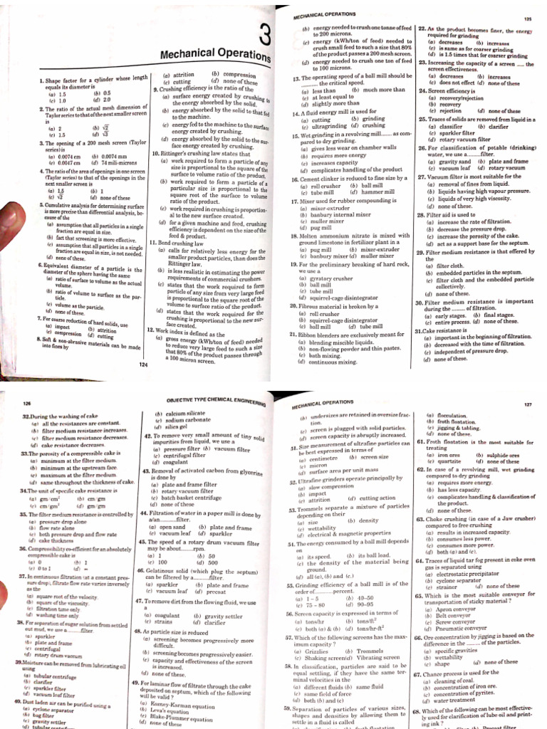 Mechanical Operation | PDF