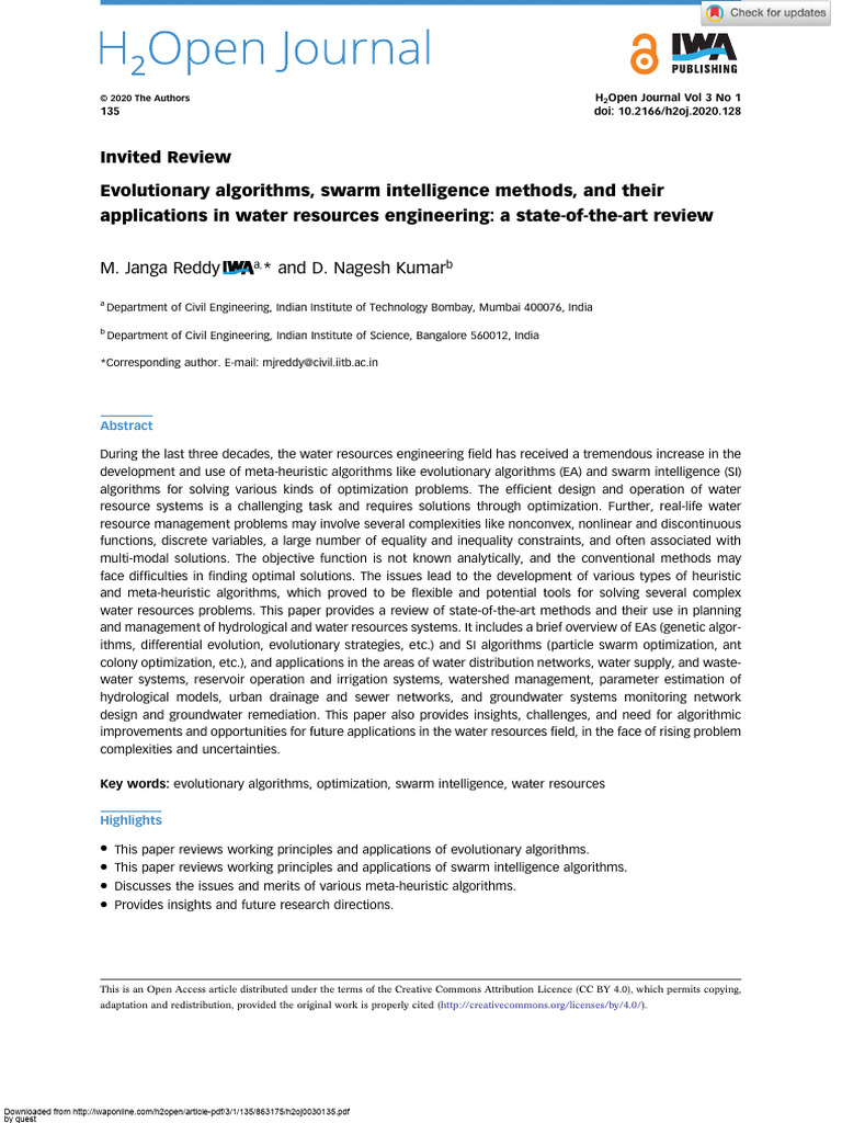 EA_SI_Appl_in_WR_MJR | PDF | Mathematical Optimization | Genetic Algorithm