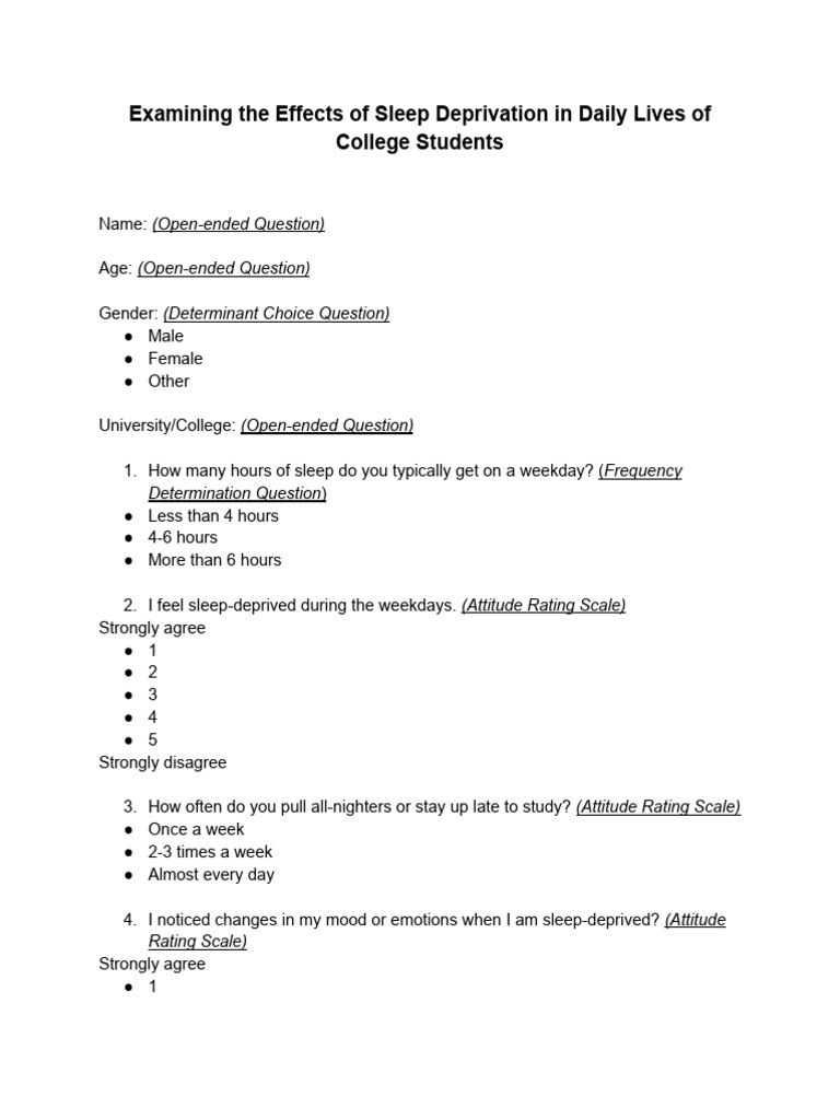 Sleep Deprivation Effects on College Students | PDF | Sleep Deprivation ...