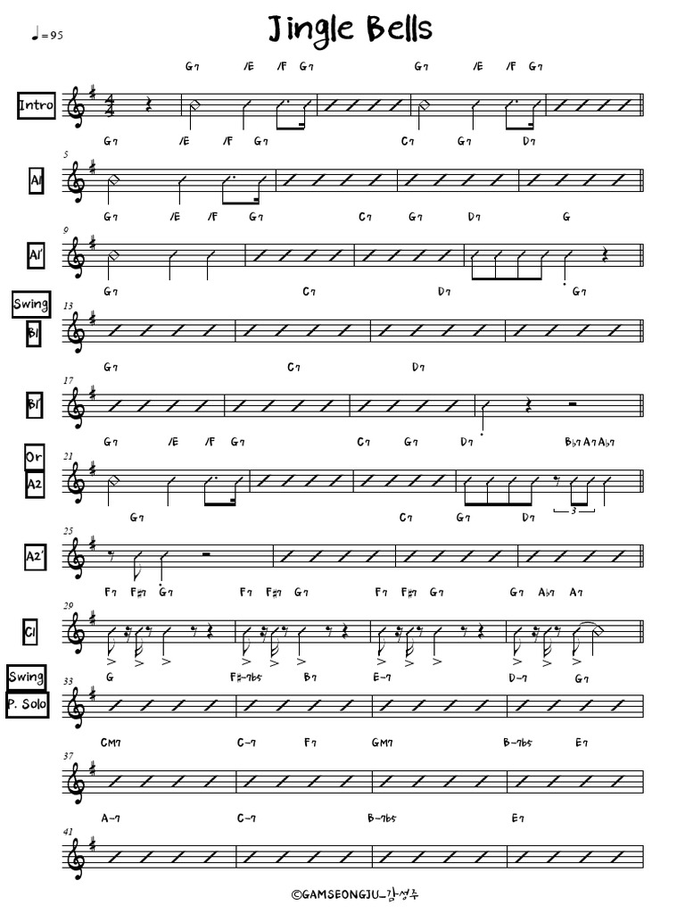 Jingle Bells Lead Sheet | PDF
