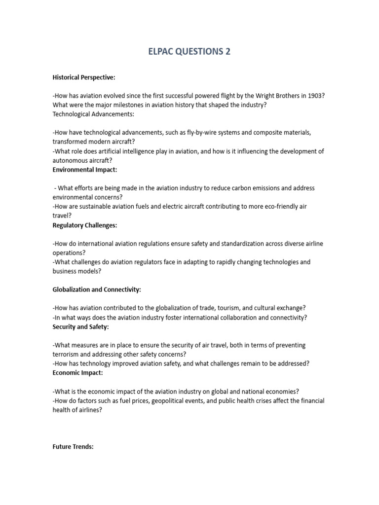 Elpac Questions 2 | PDF