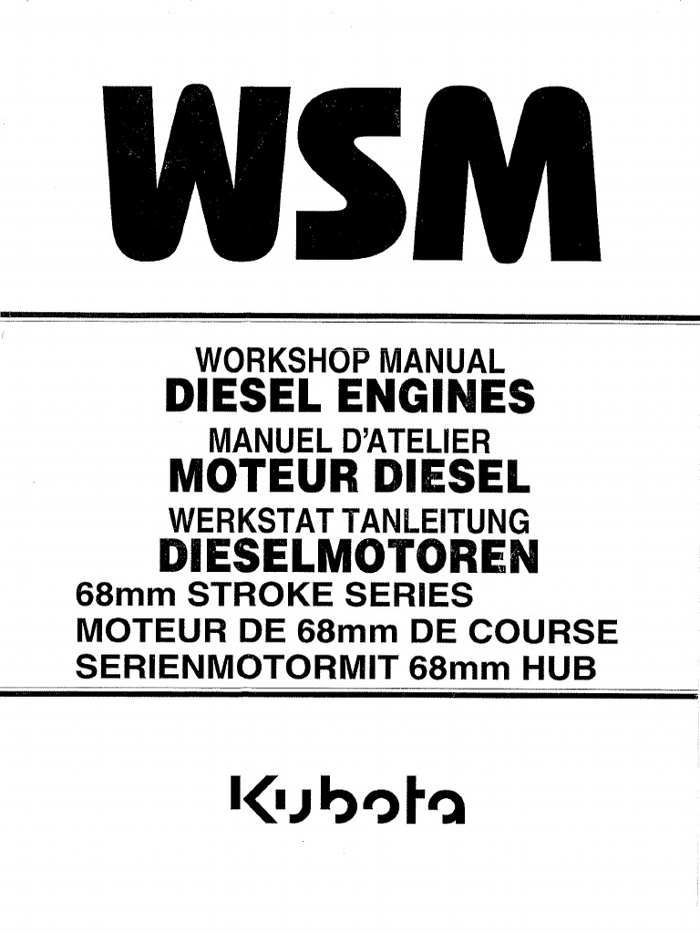 Instruktionsbok - Diselmotor - D722 Z482 | PDF