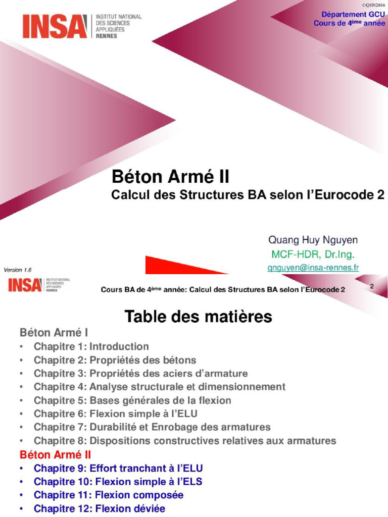 Béton Armé II Insa | PDF