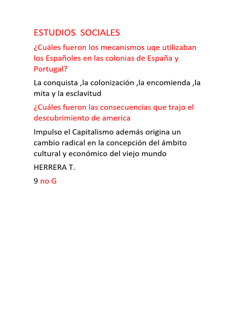 Estudios Sociales | PDF