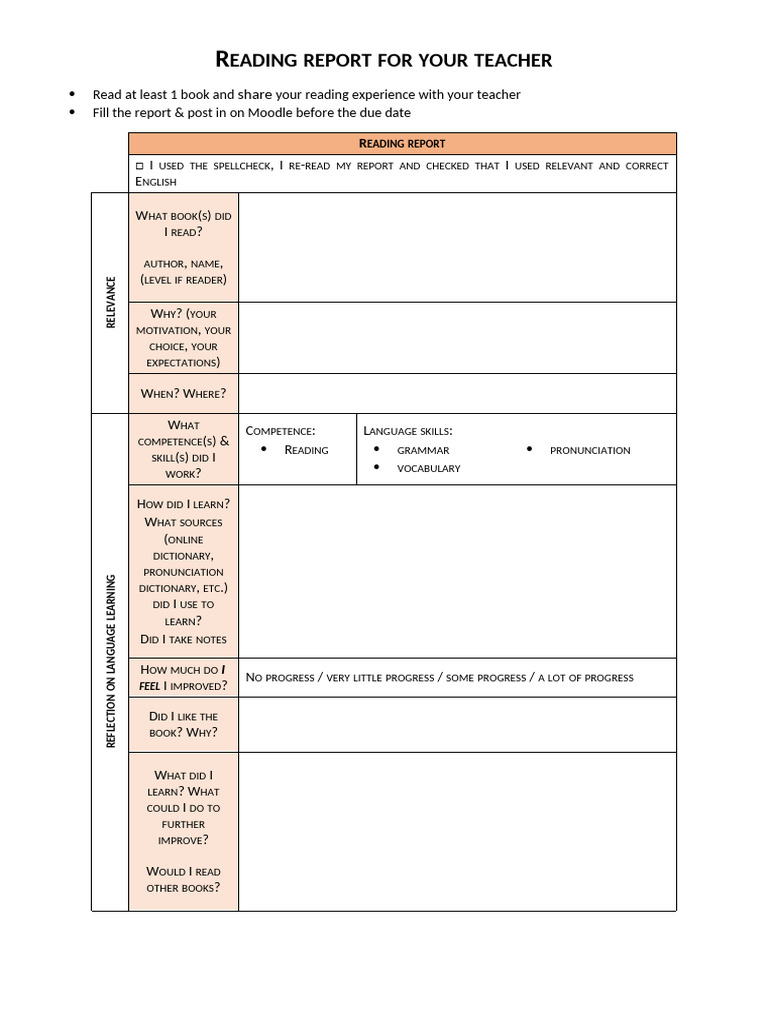 Reading Report For Your Teacher | PDF | Psycholinguistics | Cultural ...