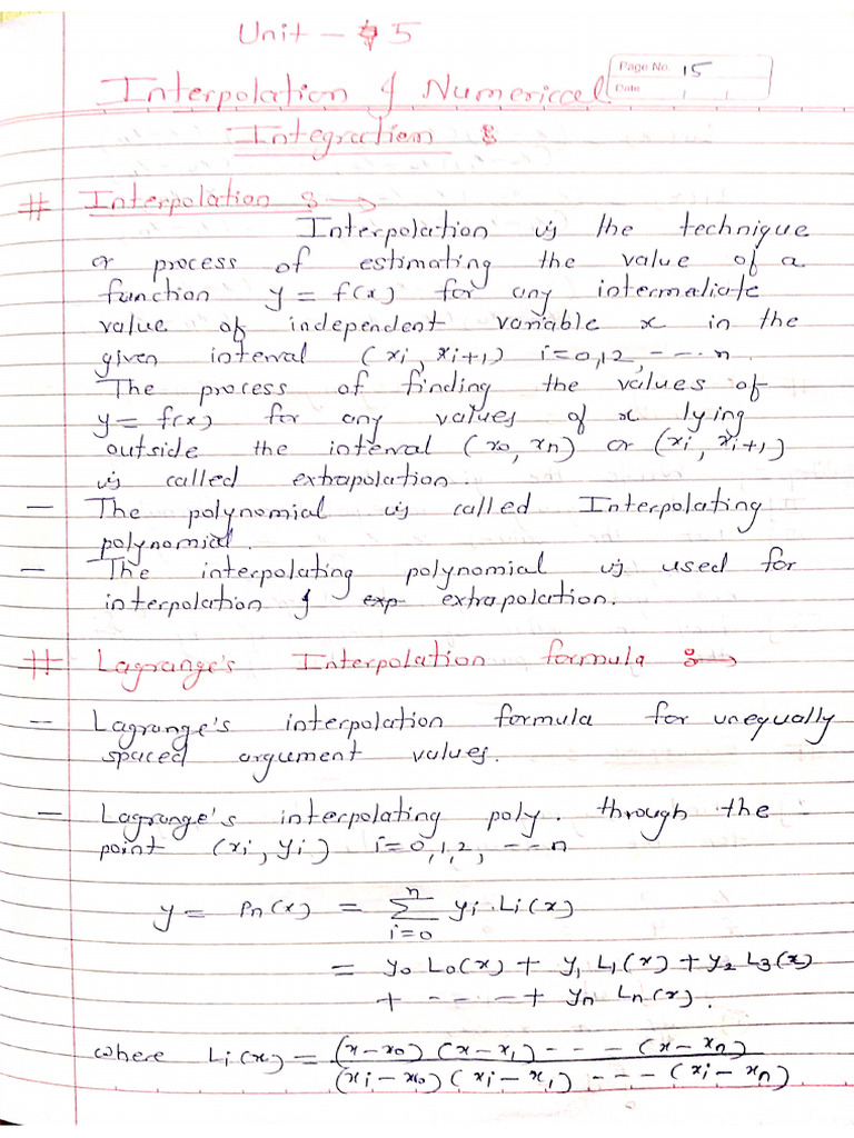 Interpolation Methods | PDF