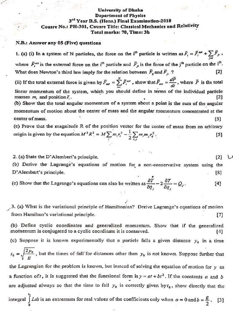 3rd Year Final 2018 | PDF