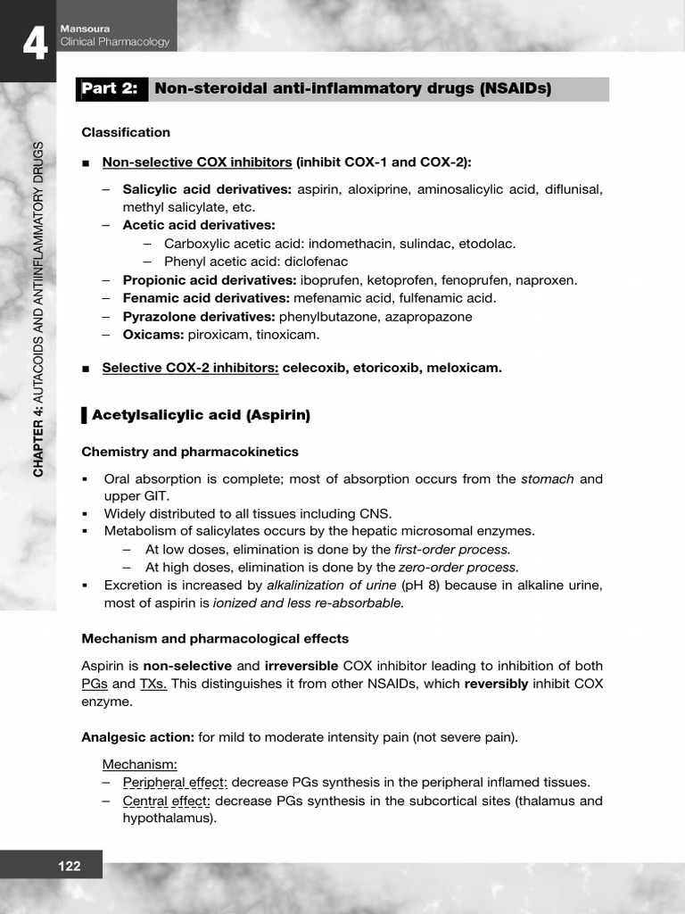 NSAIDs | PDF | Nonsteroidal Anti Inflammatory Drug | Aspirin