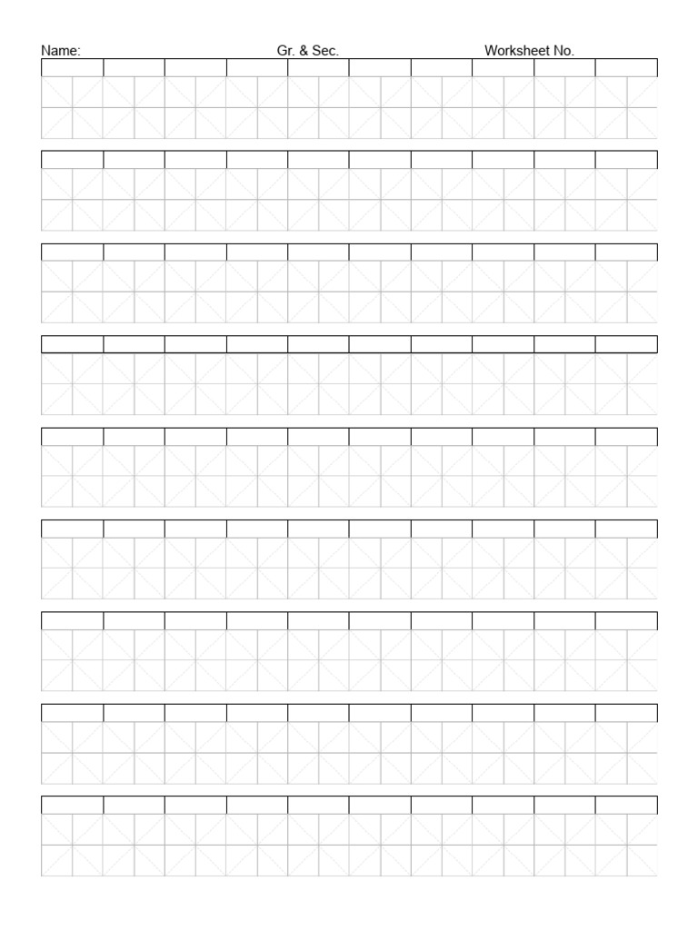 Chinese Character Writing Grids | PDF