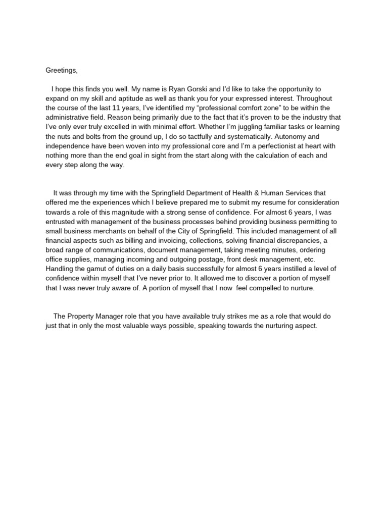 Cover Letter March 2025 Pdf