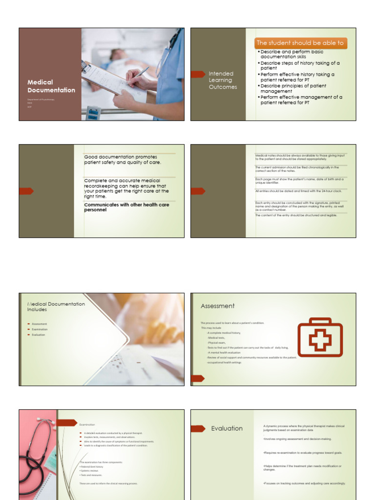 Medical Documentation | PDF | Physical Therapy | Physical Examination