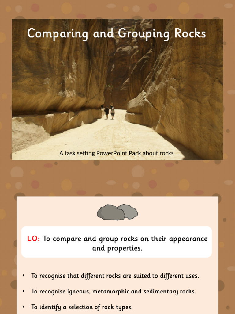 T2 S 327 Year 3 Comparing and Grouping Rocks Powerpoint and Activity ...