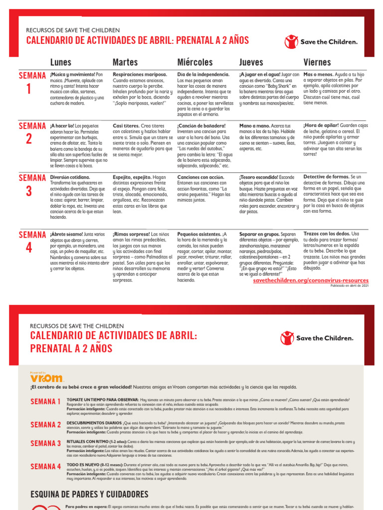 Actividades Divertidas para Niños de 0 a 2 Años | PDF