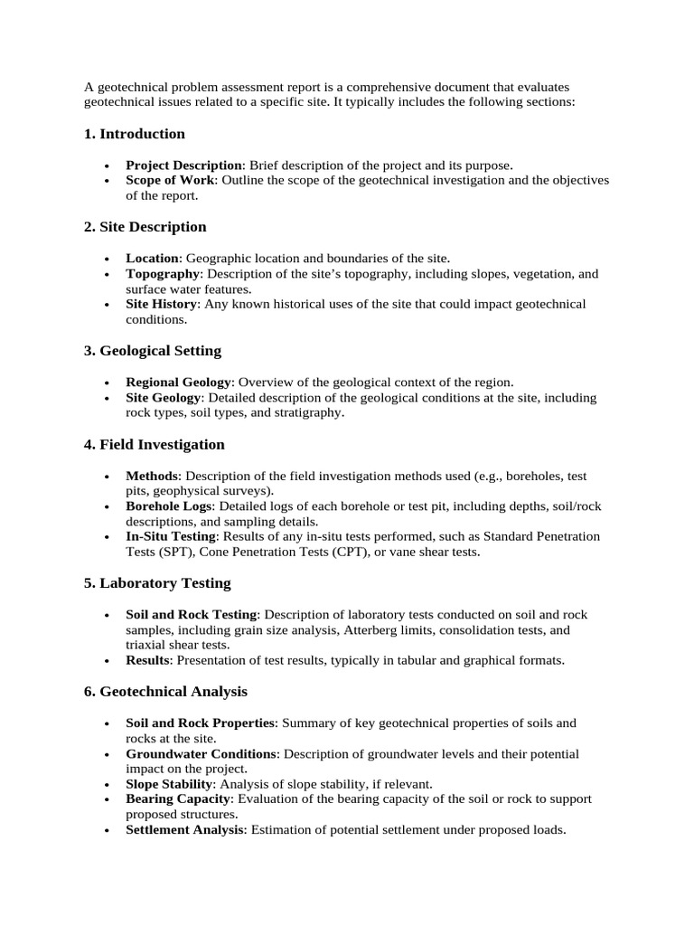 A Geotechnical Problem Assessment Report | PDF | Geotechnical Engineering | Earth Sciences