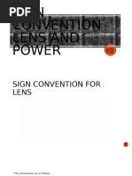 Sign Convention and Lens Formula | PDF | Optics | Light