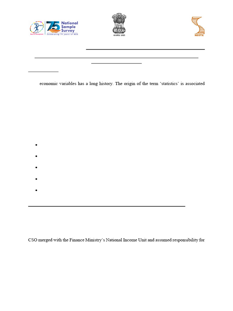 Overview of MoSPI and Its History | PDF | Economies