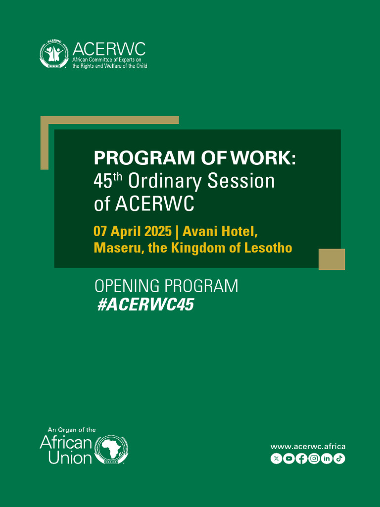 Program of Work Opening | PDF