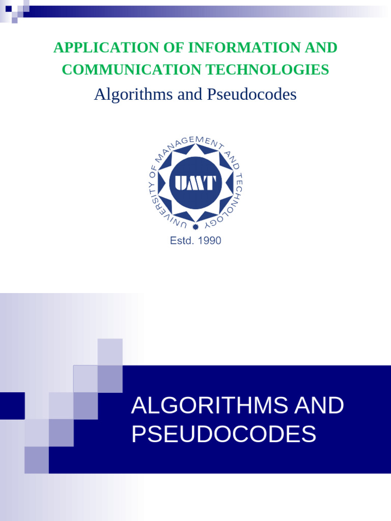 Lec 05 Algorithms-And-Pseudocode | PDF | Algorithms | Computer Programming