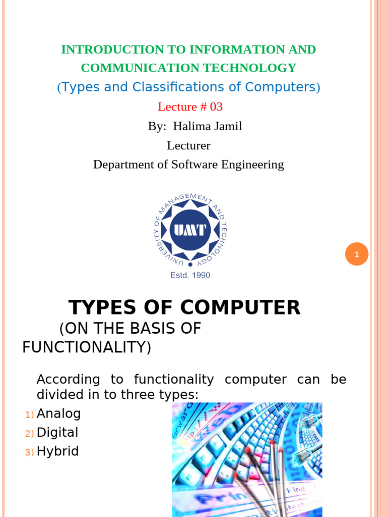 03 Types and Classifications of Computers | PDF | Personal Computers | Desktop Computer