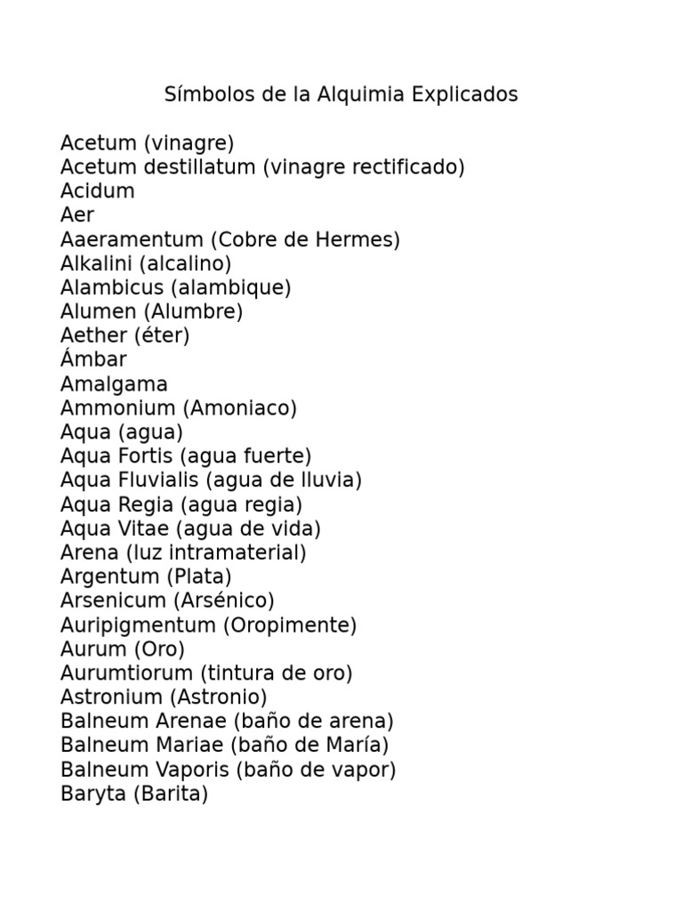 Símbolos y Significados de Alquimia | PDF