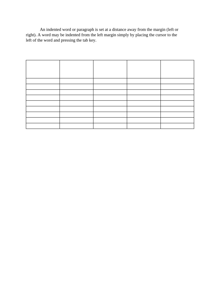 Indented Letter | PDF