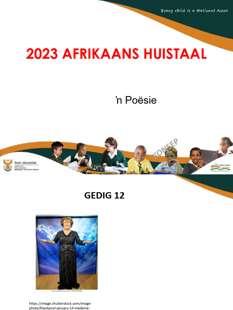 Gedig 12 GR 12 2023 Afrikaans HL SUSAN BOYLE Konsep Aanbieding | PDF
