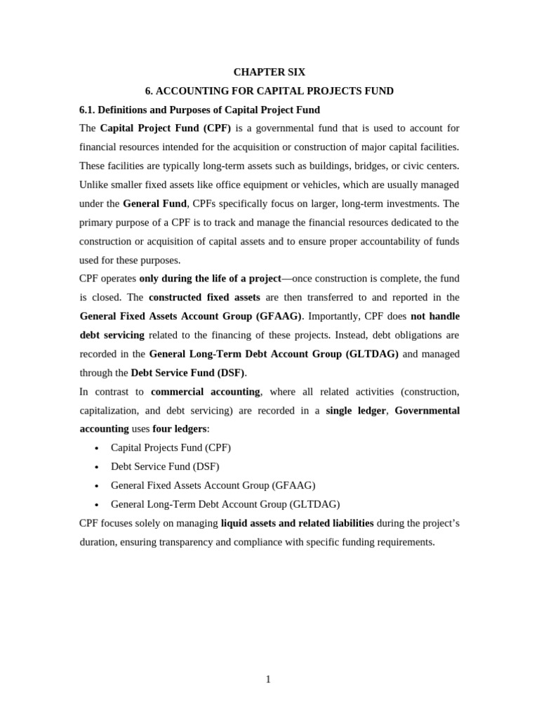 Capital Projects Fund Accounting Guide | PDF | Fund Accounting | Expense