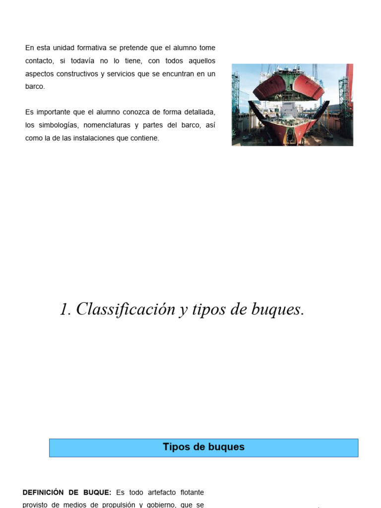 Características y Clasificación de Buques | PDF | Embarcación ...