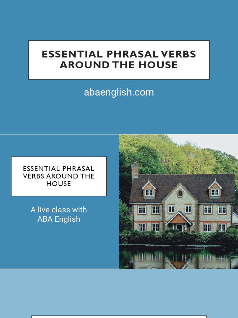 Essential Phrasal Verbs for Home Tasks | PDF | English Language ...