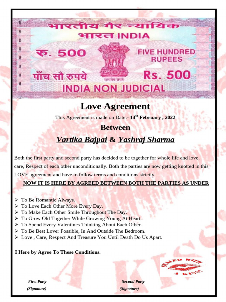 Love Agreement 1 | PDF