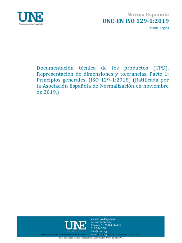 Iso 129-1 | PDF | Organización internacional para la estandarización | Regulación