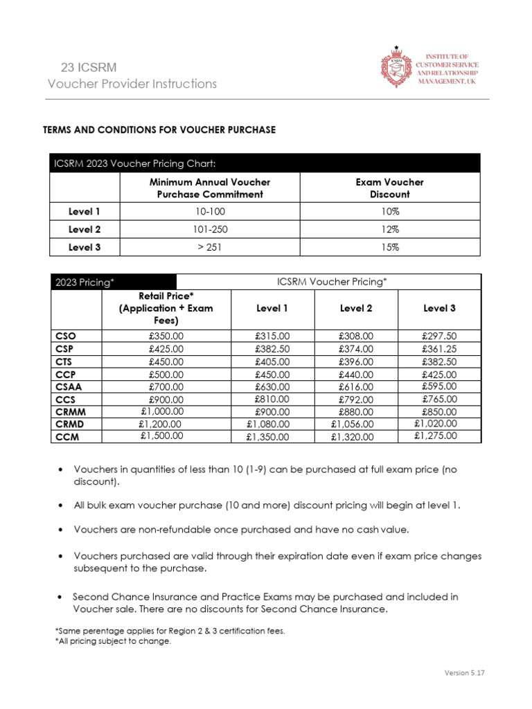 Voucher Provider Instructions 2023 | PDF | Pricing | Voucher
