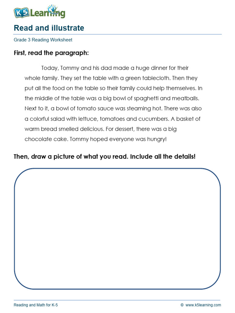 Read and Illustrate Worksheet2 | PDF