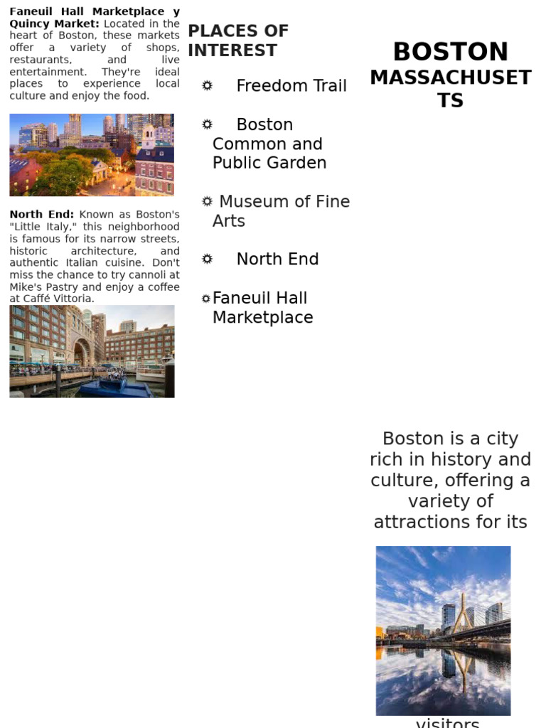 Triptico Boston Inglés | PDF
