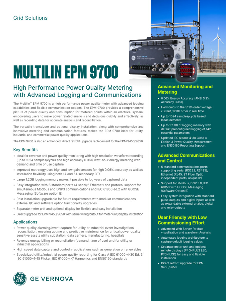 EPM9700 Brochure GEA35365 | PDF | Programmable Logic Controller ...